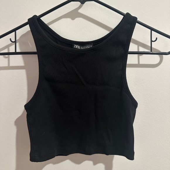 Zara | Tops | Zara Black Cropped Tank | Poshmark